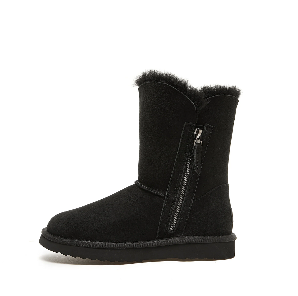 RILEY - WOMEN'S CLASSIC SIDE ZIP UGG BOOT - BLACK – Uggs&Moccasins4All