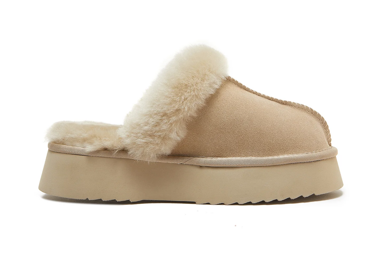 CLASSIC LADY'S SCUFF - PLATFORM SOLE PREMIUM AUSTRALIAN SHEEPSKIN UGG ...